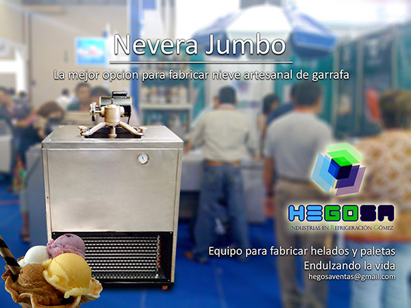 Hegosa equipos de refrigeración comercial, helados, paletas, bolis.